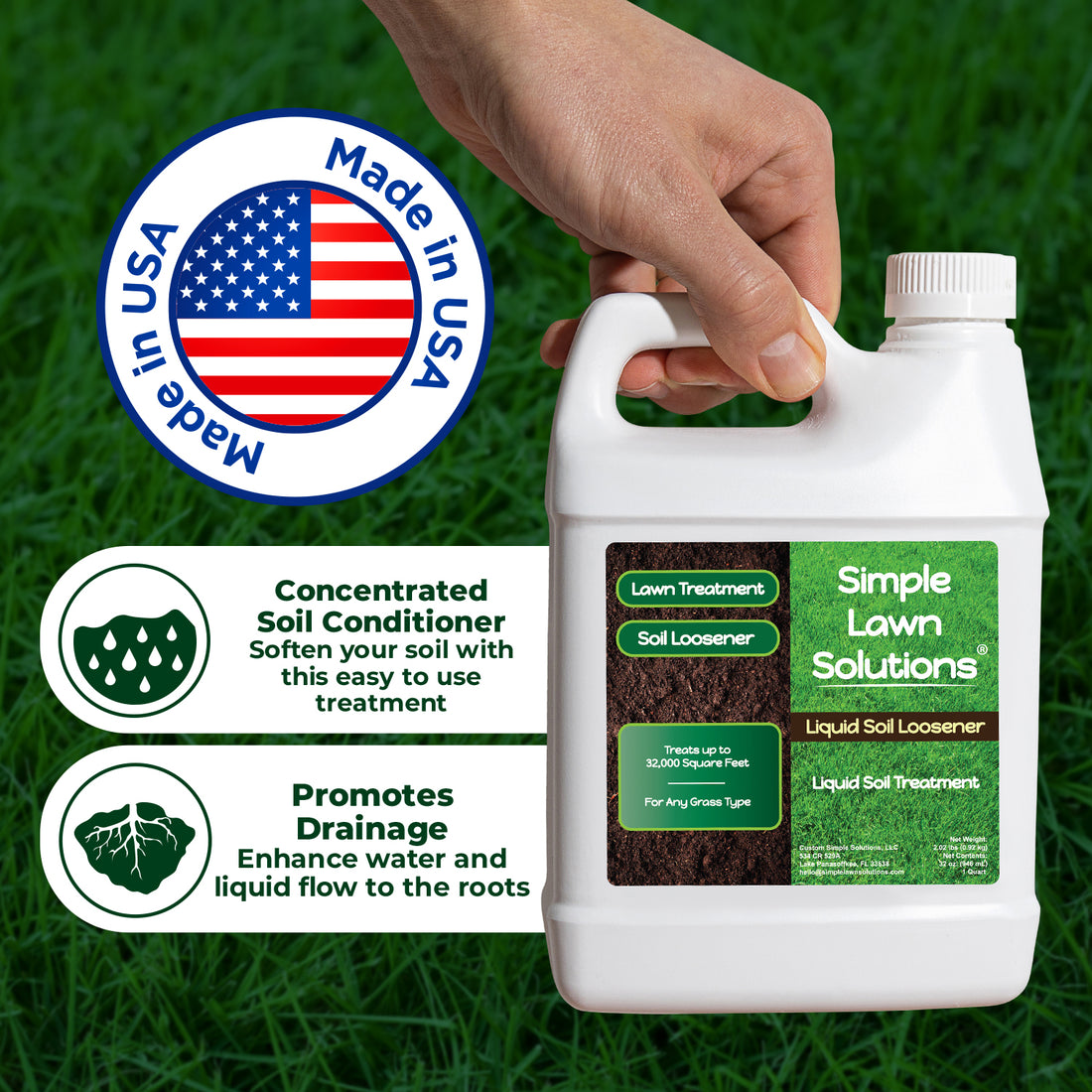 Liquid Soil Loosener (32 ounce) | Simple Lawn Solutions