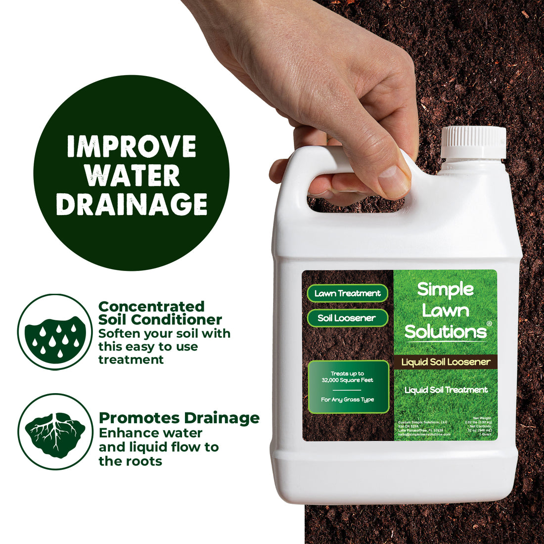 Liquid Soil Loosener (32 ounce) | Simple Lawn Solutions