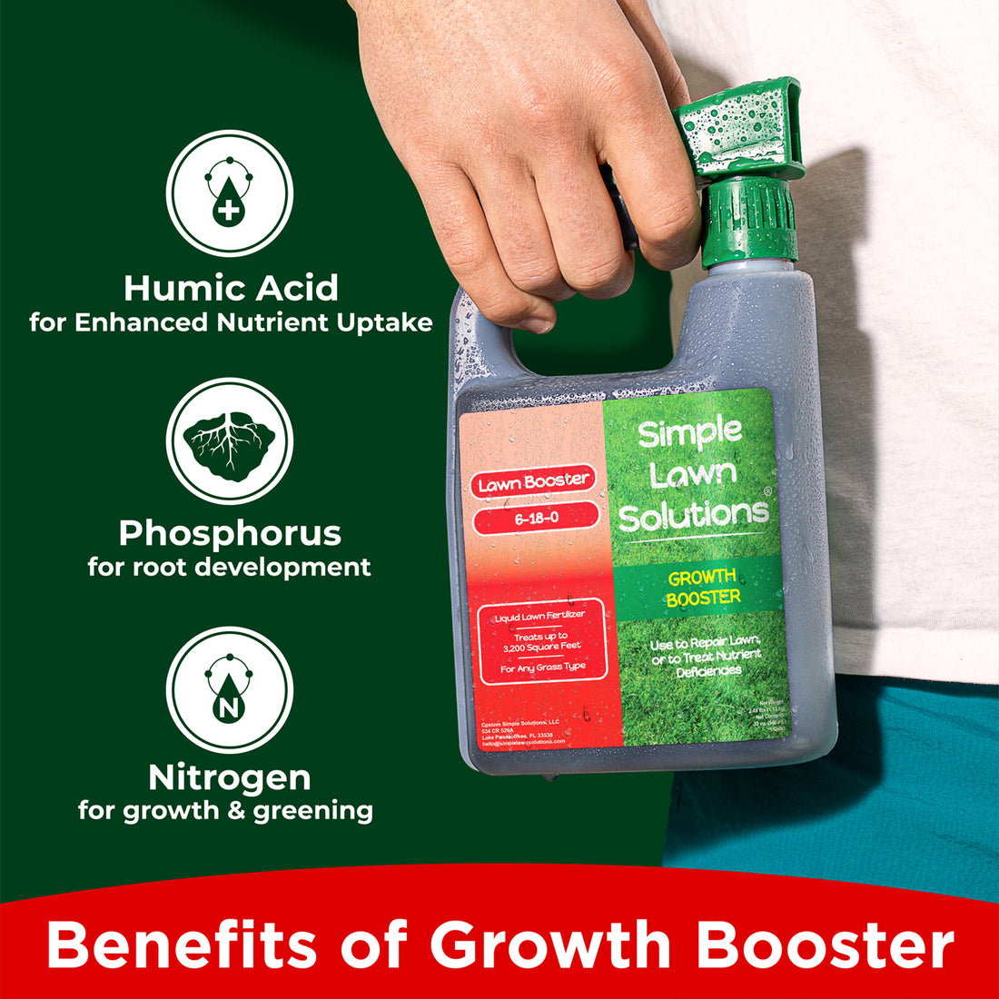 Lawn Booster: Extreme Growth Booster (32 ounce) Simple Lawn Solutions